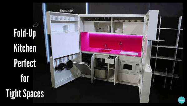 Fold-up kitchen perfect for tiny dwellings - Alltop Viral