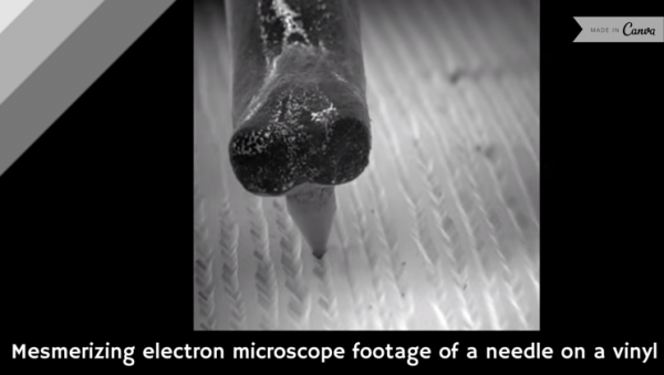 Mesmerizing electron microscope footage of a needle on a vinyl [video ...