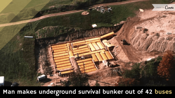 Man makes underground survival bunker out of 42 buses [video] - Alltop ...