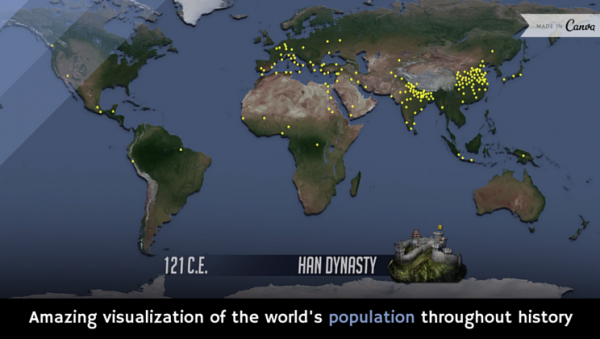 Amazing visualization of the world's population throughout history ...