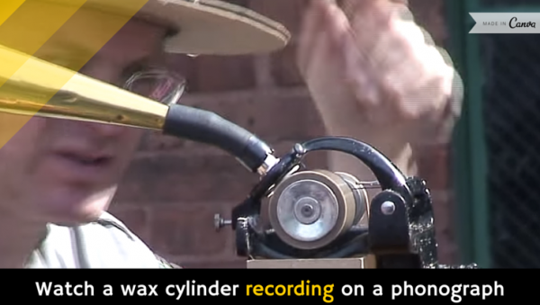 Watch a wax cylinder recording on a phonograph [video] - Alltop Viral