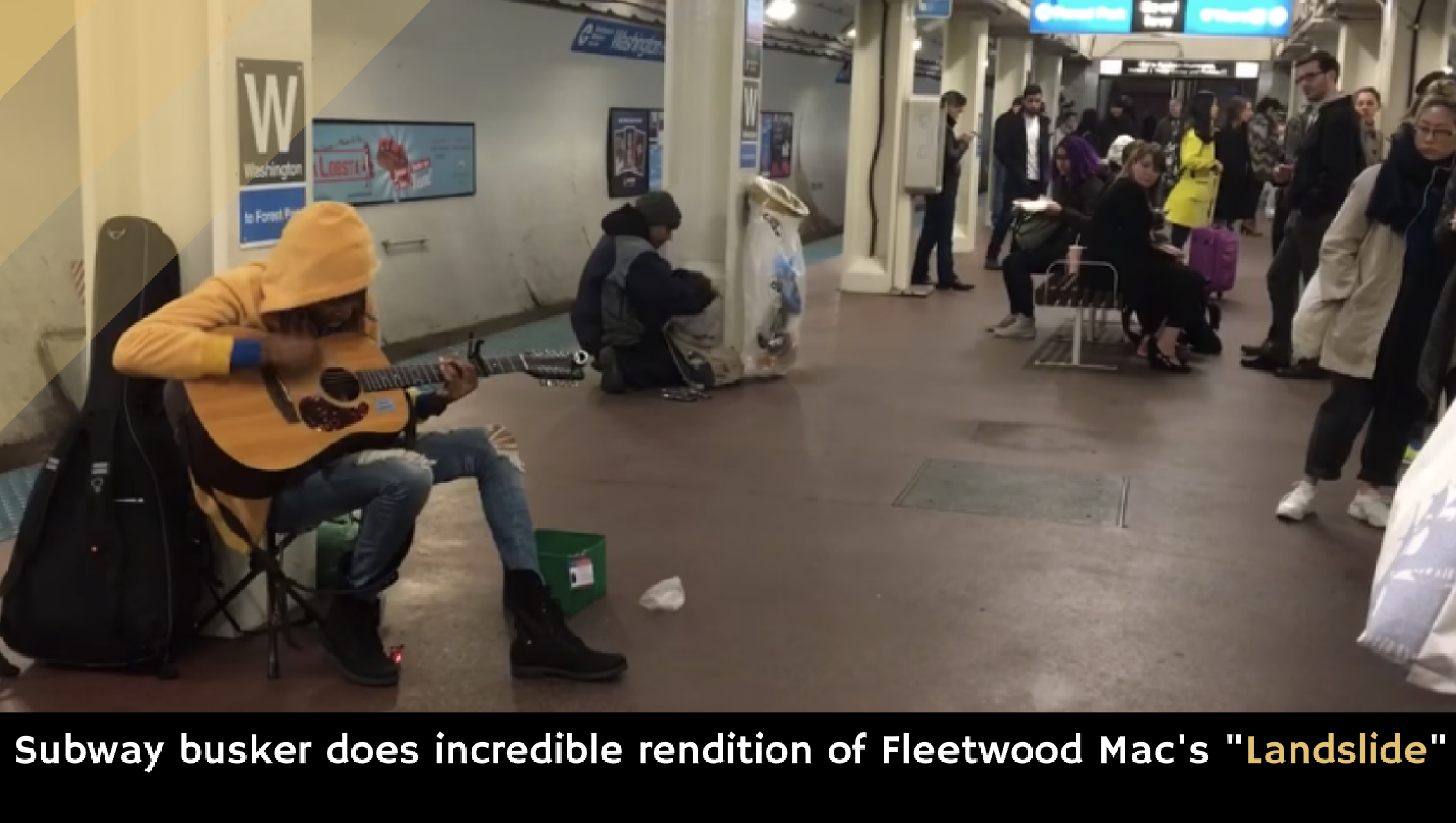 Subway busker does incredible rendition of Fleetwood Mac's "Landslide" - Alltop Viral